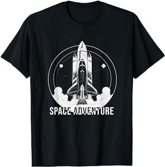Outer Space Adventure Rocket Ship Aerospace T-Shirt T-Shirt - Walmart.com