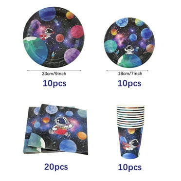 Galaxy Party Supplies: 168 Pcs with Plates, Napkins, Cups, Cutlery ...