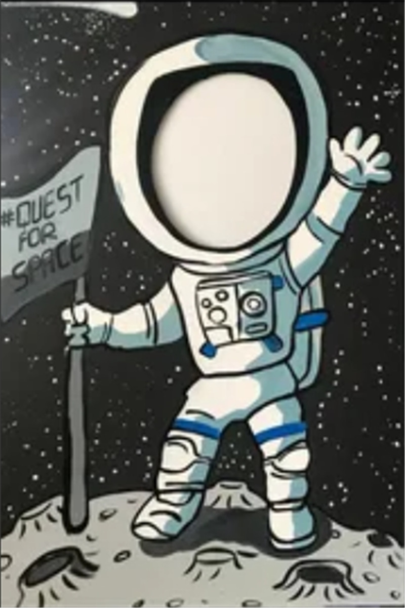 Outer Space Astronaut Face Photography Backdrop Banner Astronaut ...