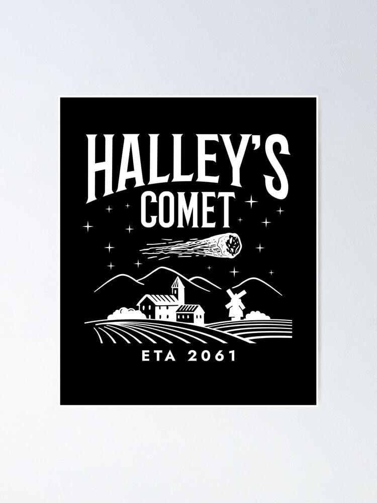 Outer Space Astronomy Halleys Halley’s Comet Canvas Poster Decor ...