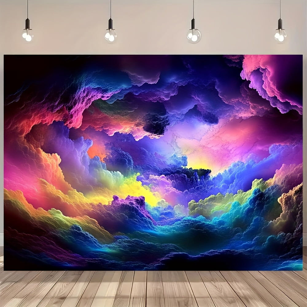Outer Space Backdrop Dreamy Sky Photography Backdrop Colorful Cloud ...