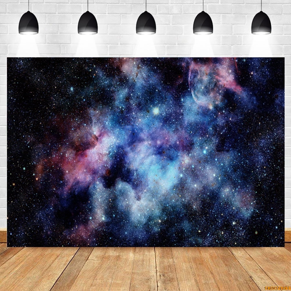 Outer Space Backdrop Universe Space Galaxy Earth Starry Sky Baby ...