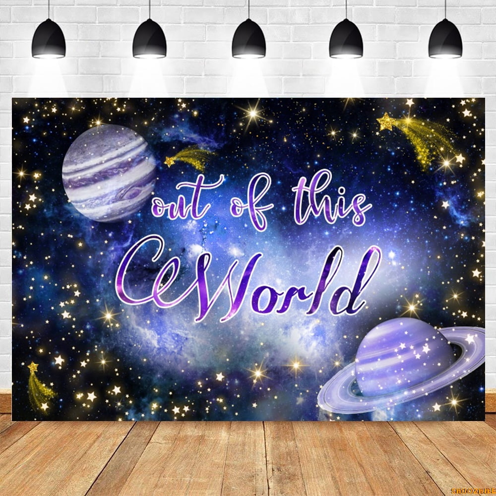 Outer Space Backdrop Universe Space Galaxy Earth Starry Sky Baby ...