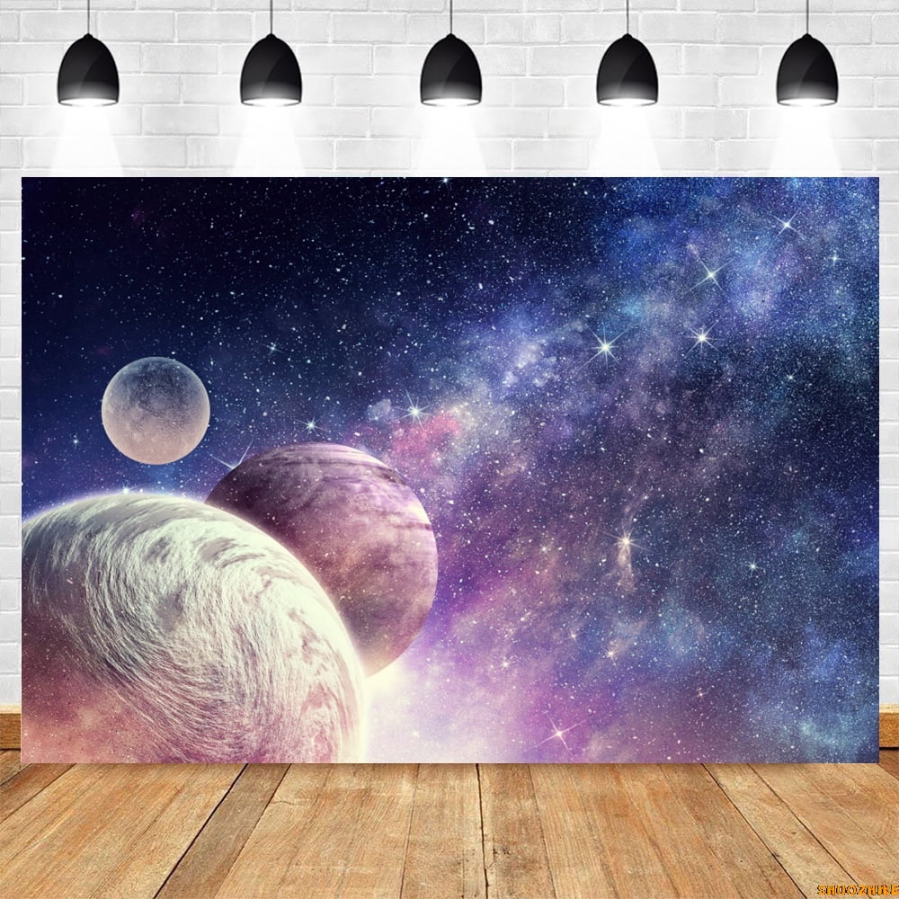 Outer Space Backdrop Universe Space Galaxy Earth Starry Sky Baby ...