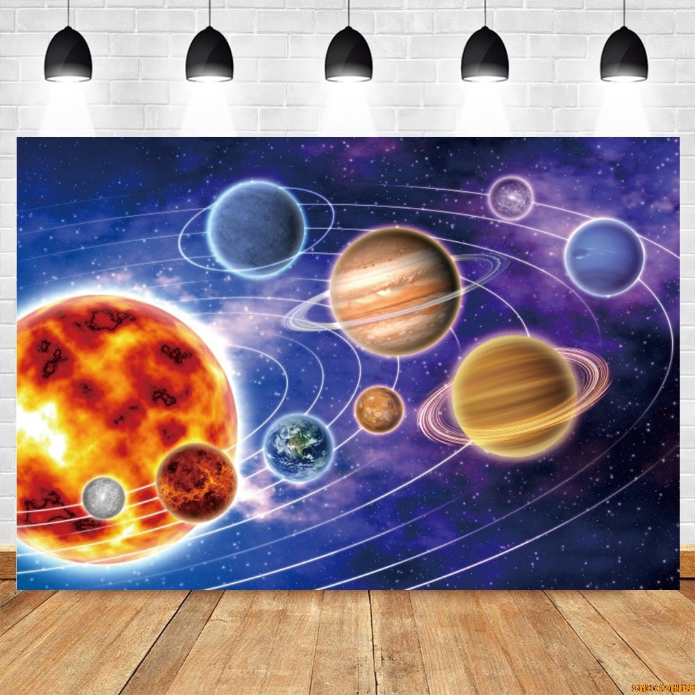 Outer Space Backdrop Universe Space Galaxy Earth Starry Sky Baby ...