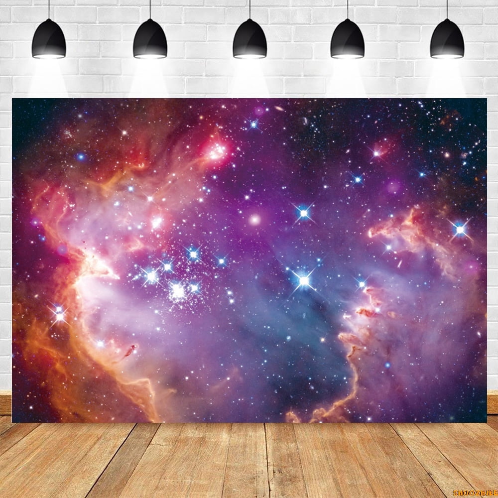 Outer Space Backdrop Universe Space Galaxy Earth Starry Sky Baby ...