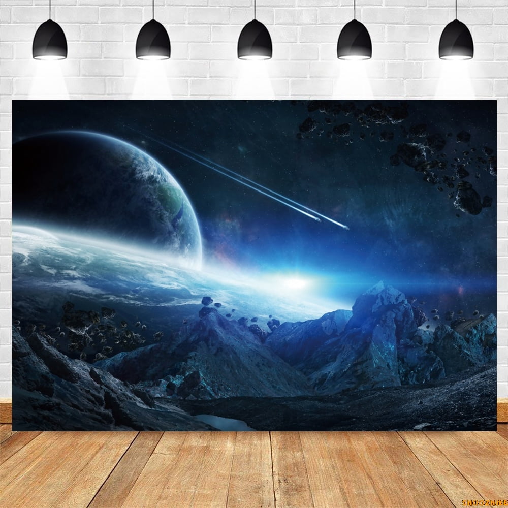 Outer Space Backdrop Universe Space Galaxy Earth Starry Sky Baby ...