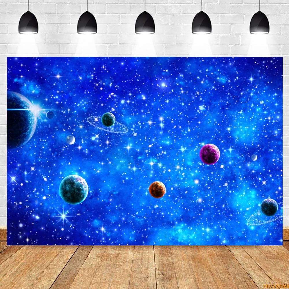Outer Space Backdrop Universe Space Galaxy Earth Starry Sky Baby ...