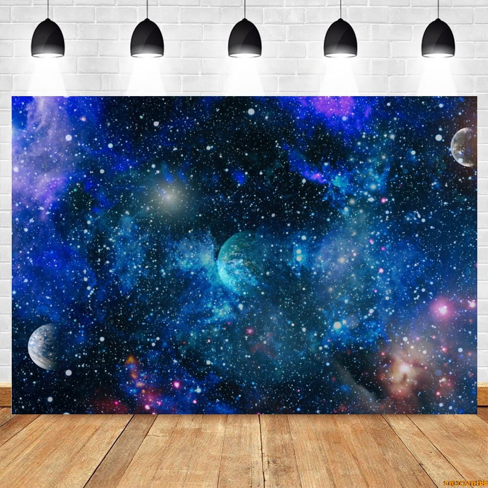 Outer Space Backdrop Universe Space Galaxy Earth Starry Sky Baby ...