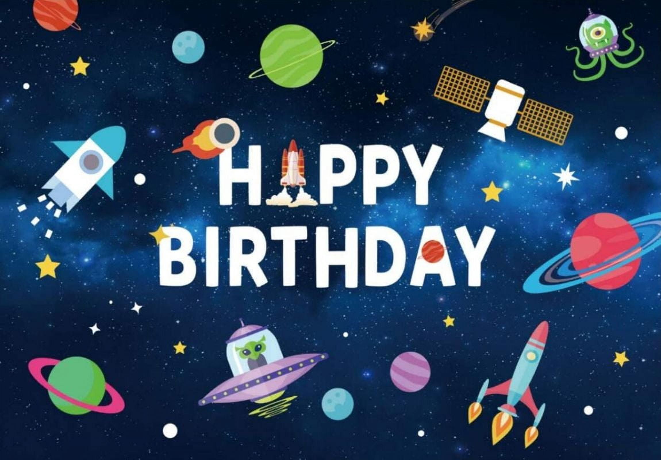 Outer Space Background Scenic Baby Shower Universe Photo Trip Around ...