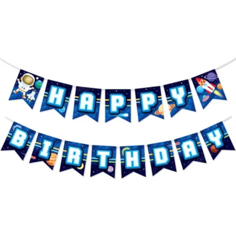 Outer Space Birthday Banner - Outer Space Party Supplies - Walmart.com