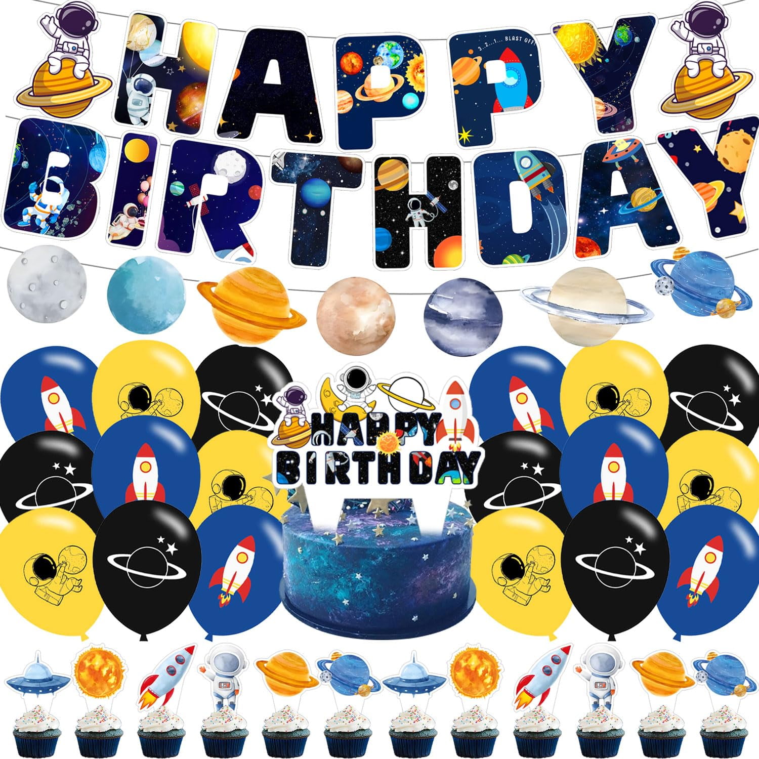 Outer Space Birthday Party IFF17 Decorations ,Outer Space Happy ...