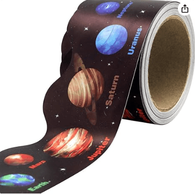 Outer Space Bulletin Board Border Solar System Planet Trimmer Border ...
