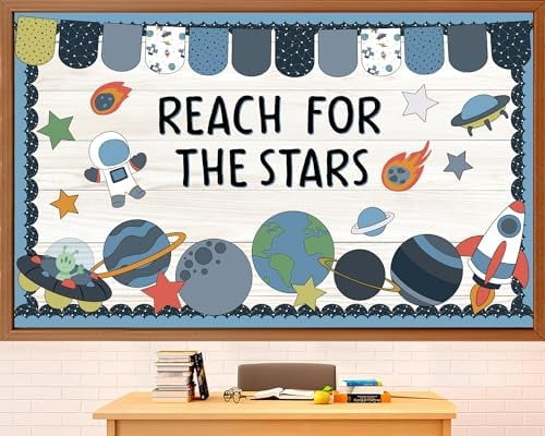 Outer Space Bulletin Board Decoration Set Galaxy Theme Bulletin Board ...