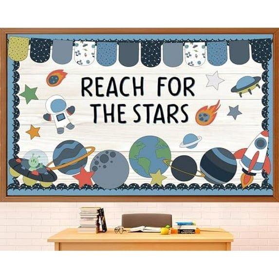 Outer Space Bulletin Board Decoration Set Galaxy Theme Bulletin Board ...