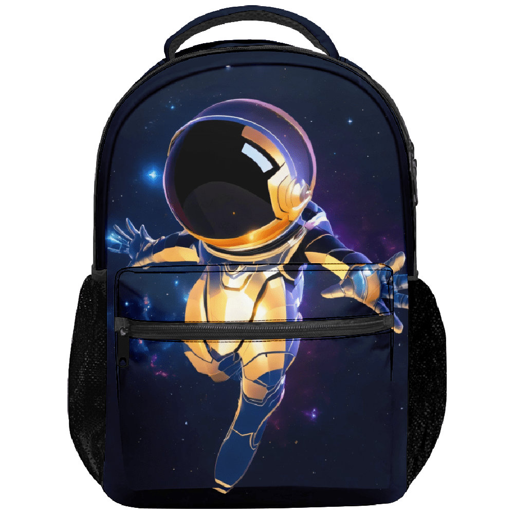 Outer Space Cartoon Cute Spaceship Rocket Student Casual Bag Junior ...
