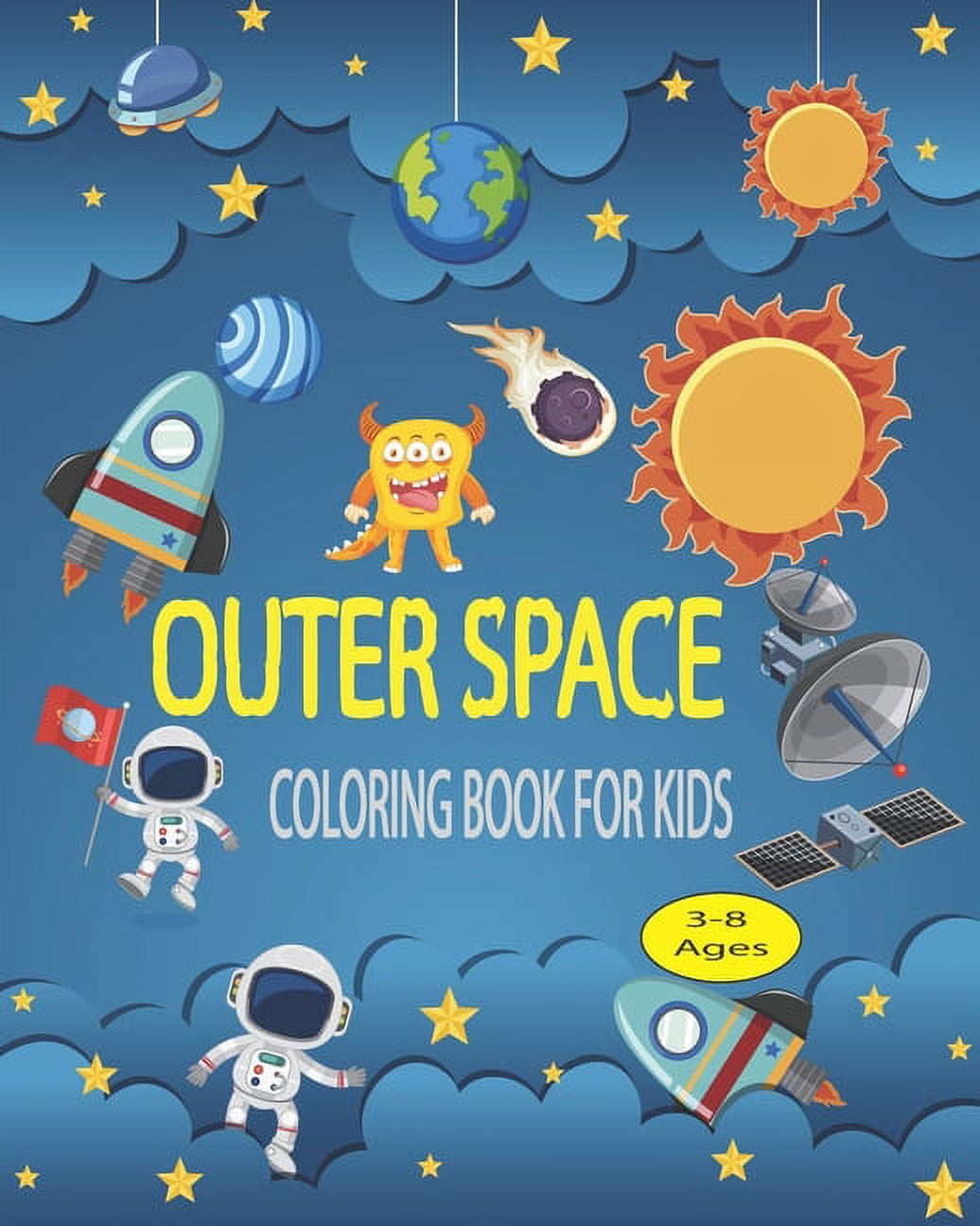 Outer Space Coloring Book For Kids: Outer Space Coloring with Space ...