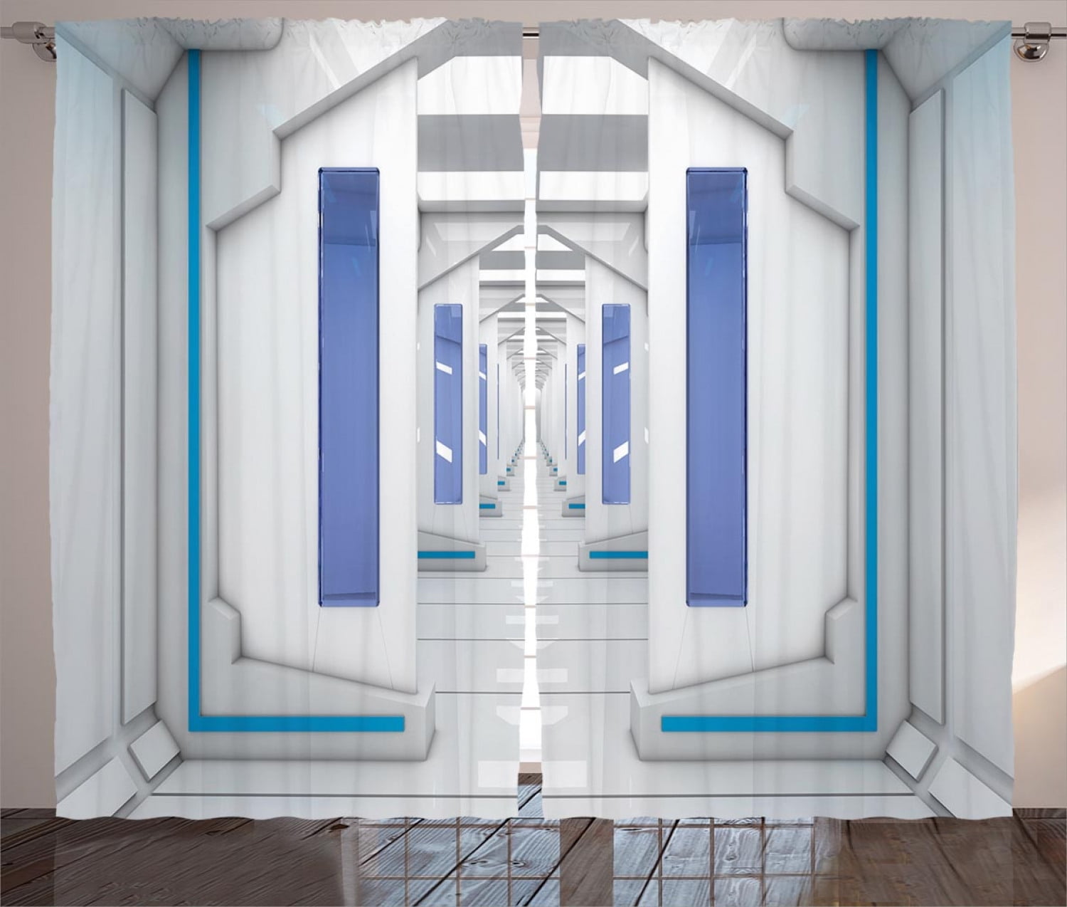 Ambesonne Space Curtains 2 Panel Set, Solar System Milky Way, 108" x 90 ...