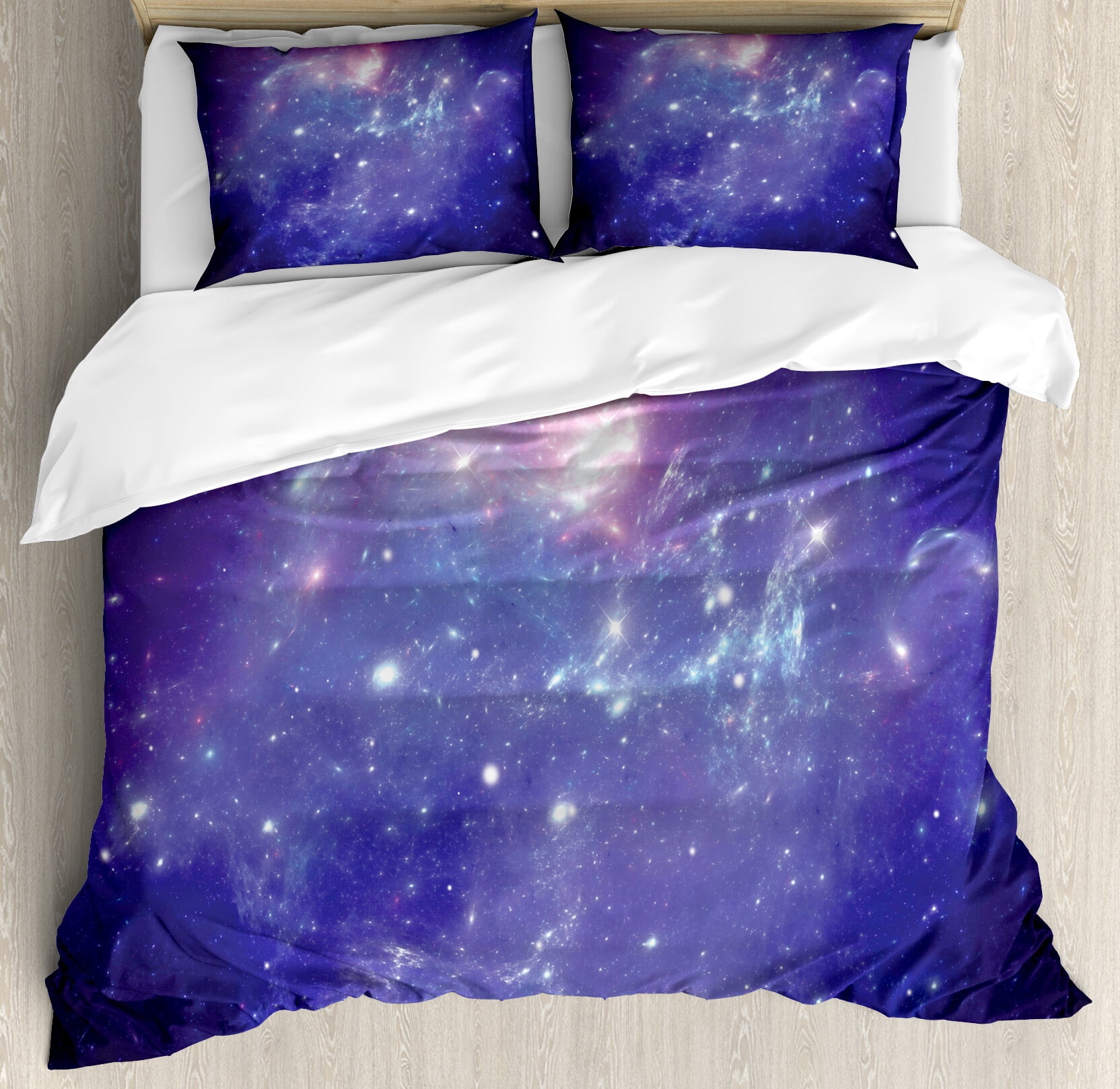 Outer Space Duvet Cover Set, Nebula Gas Cloud Dust Spiral Expanse ...