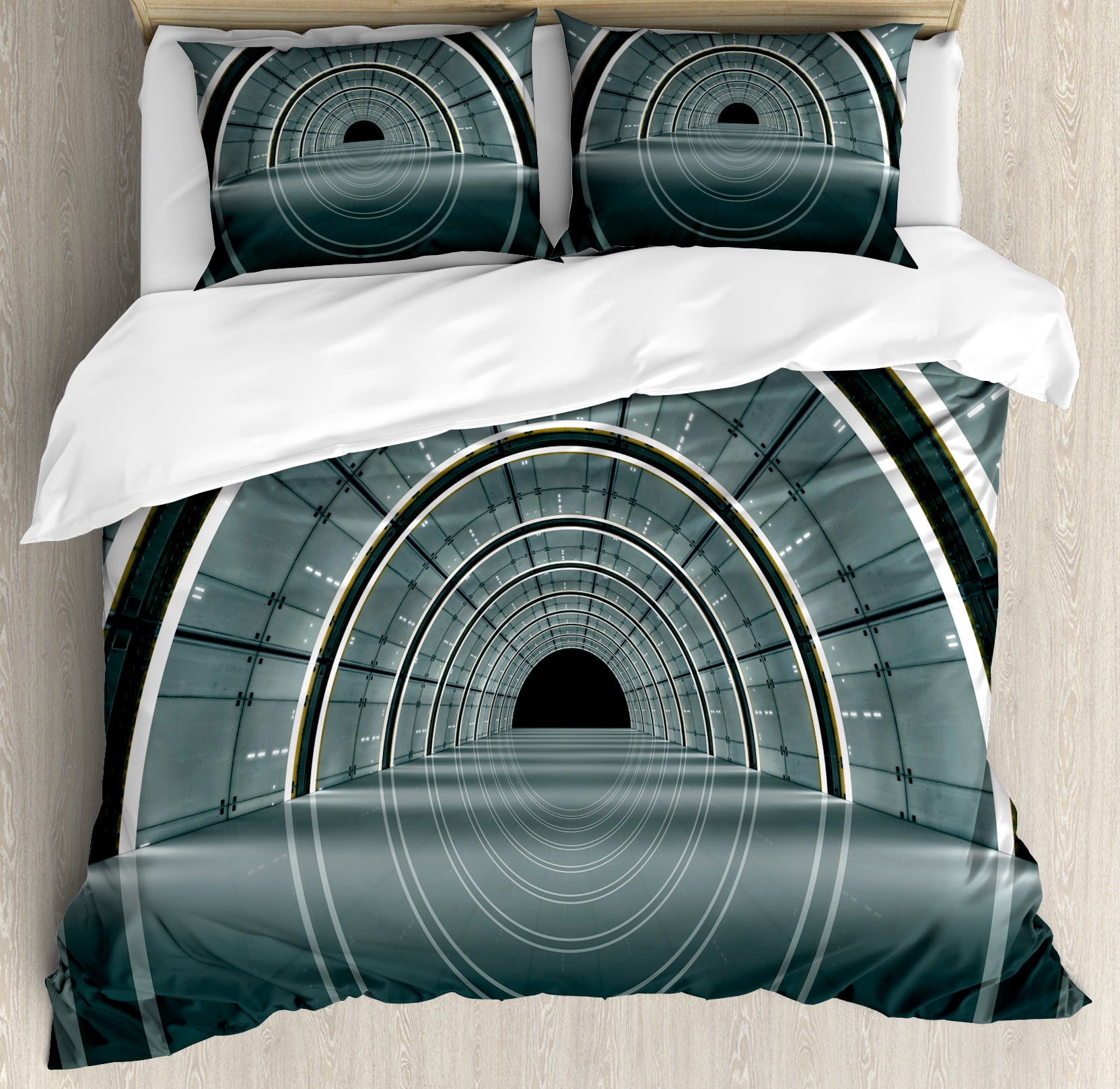 Outer Space Duvet Cover Set, Science Fiction Theme 3D Design Futuristic ...