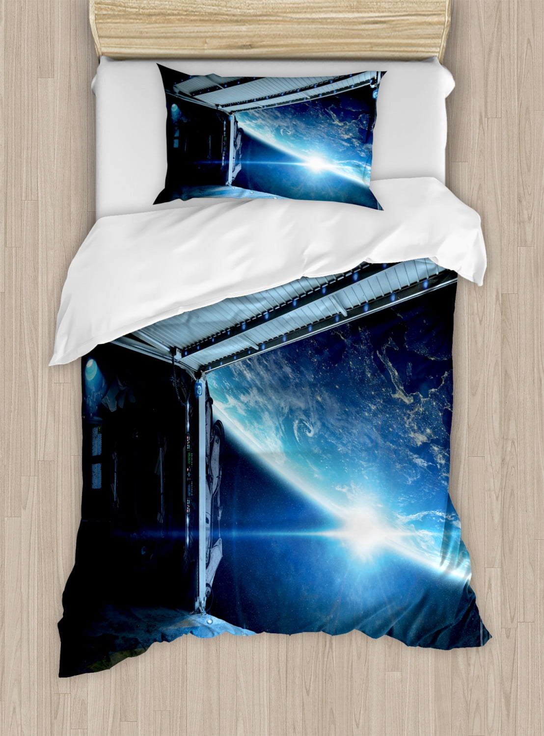 Outer Space Duvet Cover Set Twin Size, Interstellar Airlock Shuttle ...