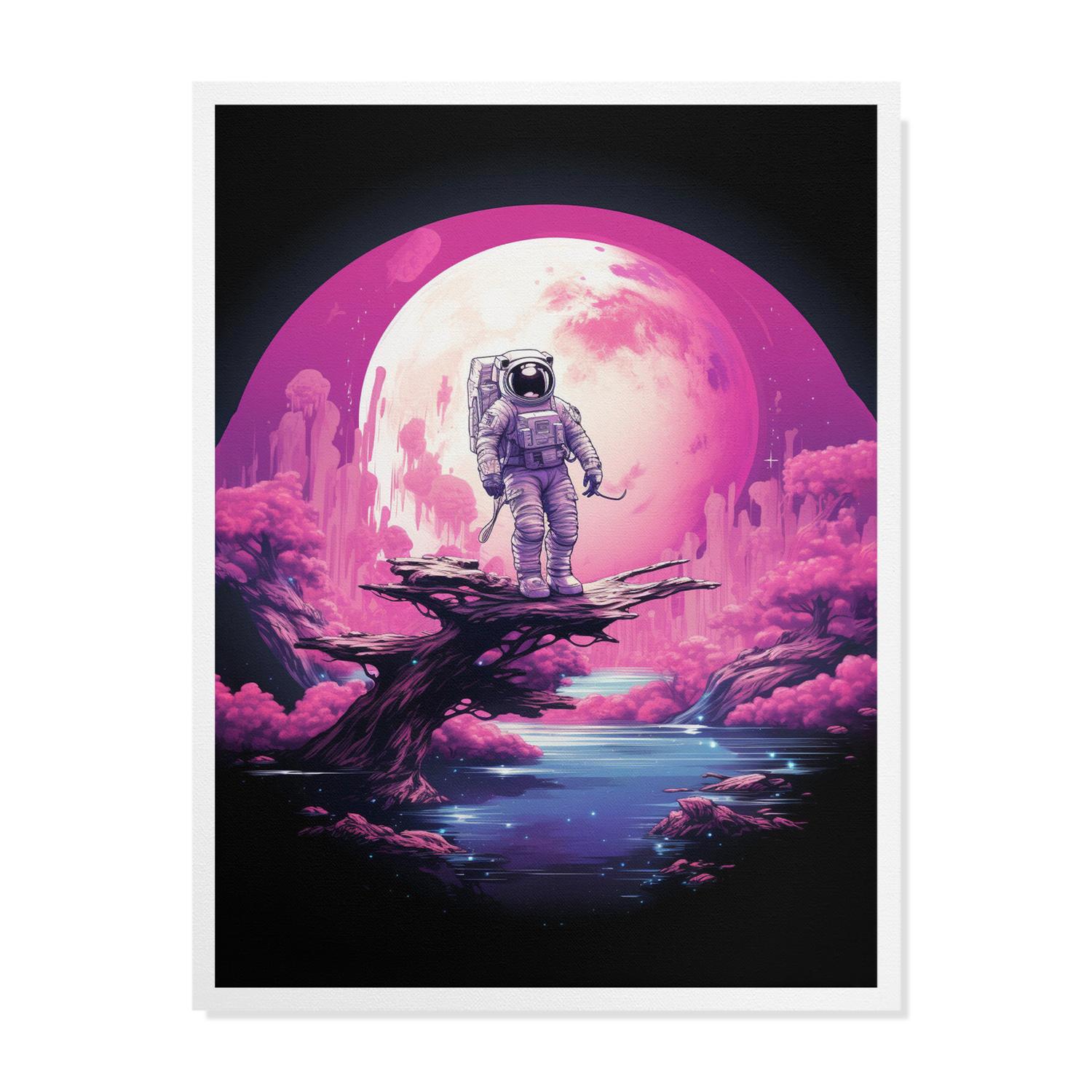 Outer Space Funny Space with Spaceman Galaxy Picture and Planet Star ...