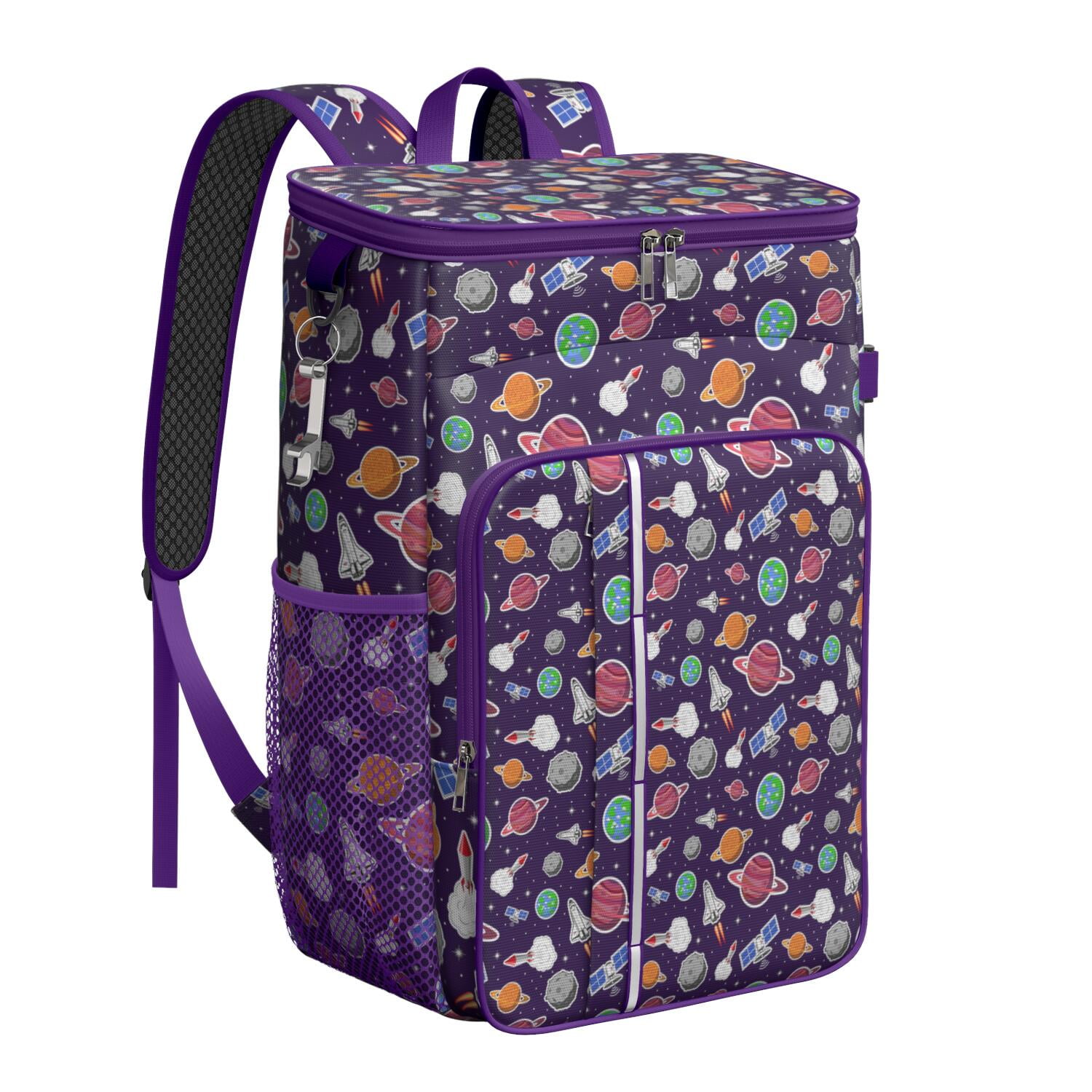 Outer Space Galactic Cooler Backpack, Insulated Leakproof Lunch Bag ...