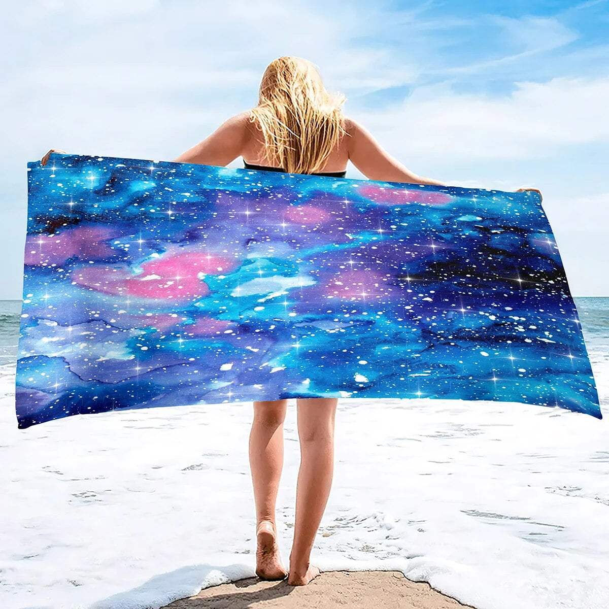 Outer Space Galaxy Nebula Sand Free Beach Towels Absorbent Oversized ...
