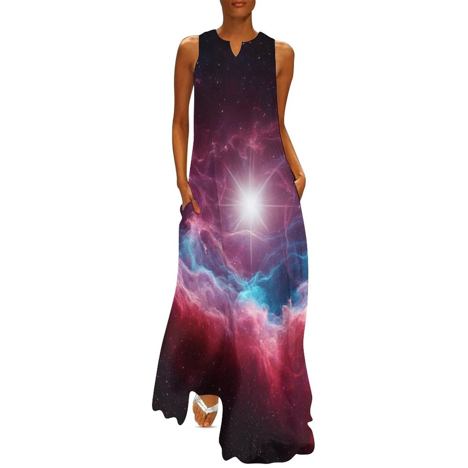 Outer Space Galaxy Nebula Sand Long Dress luxury evening dresses women ...