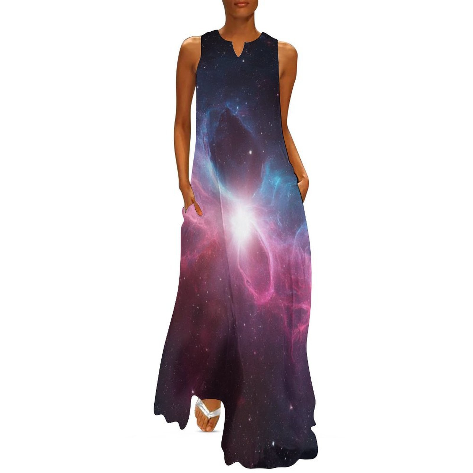 Outer Space Galaxy Nebula Sand Long Dress luxury evening dresses women ...
