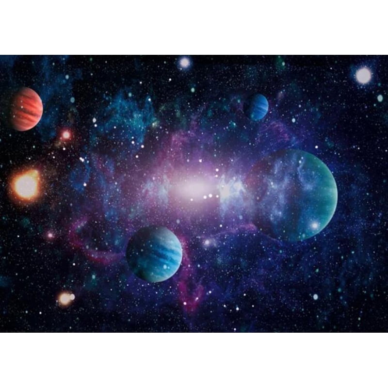 Outer Space Happy Birthday Backdrop Galaxy Planet Astronaut Photography ...