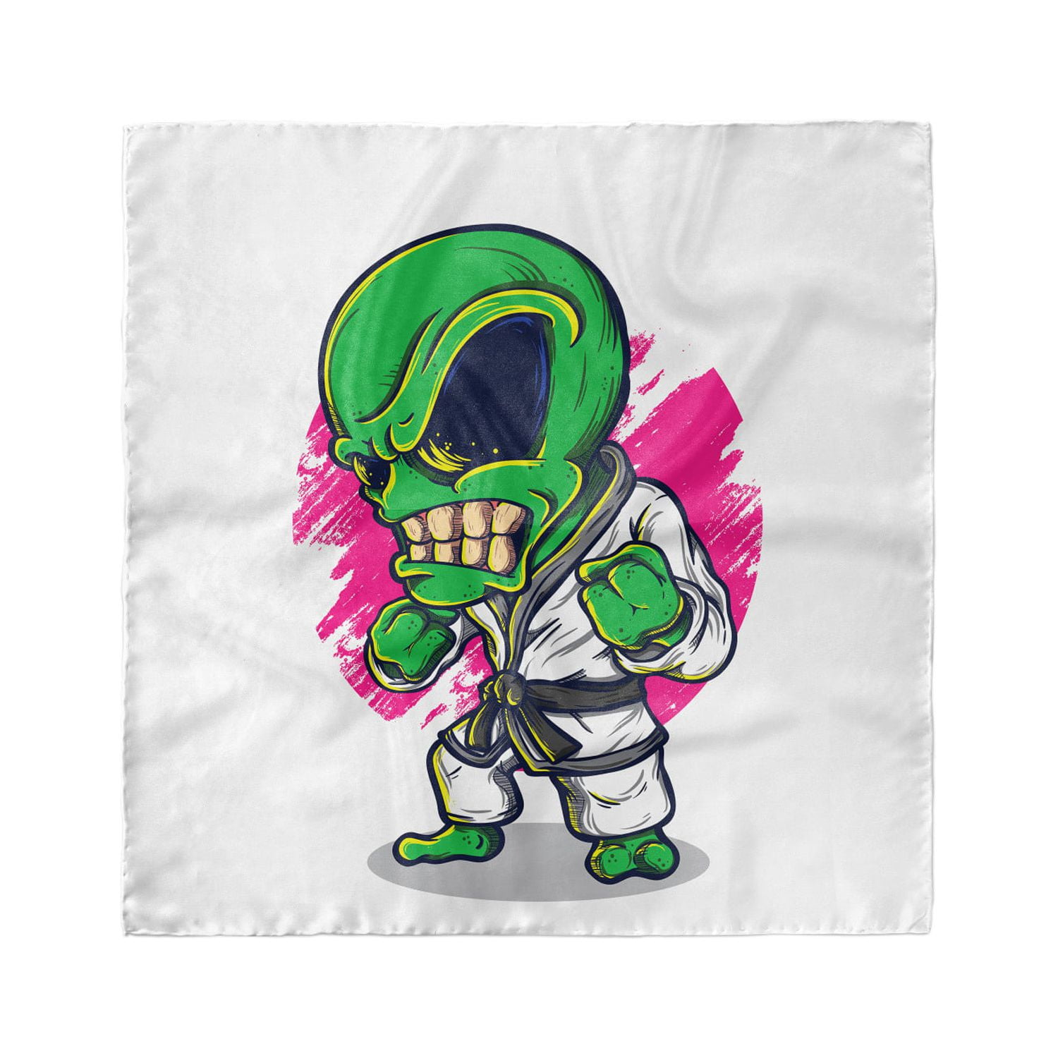 Outer Space Head Scarf, Angry Alien Karate Art, Head Wrap, 3 Sizes, by ...