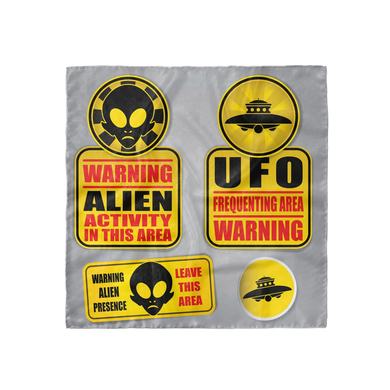 Outer Space Head Scarf, Warning Alien Danger, Head Wrap, 3 Sizes, by ...