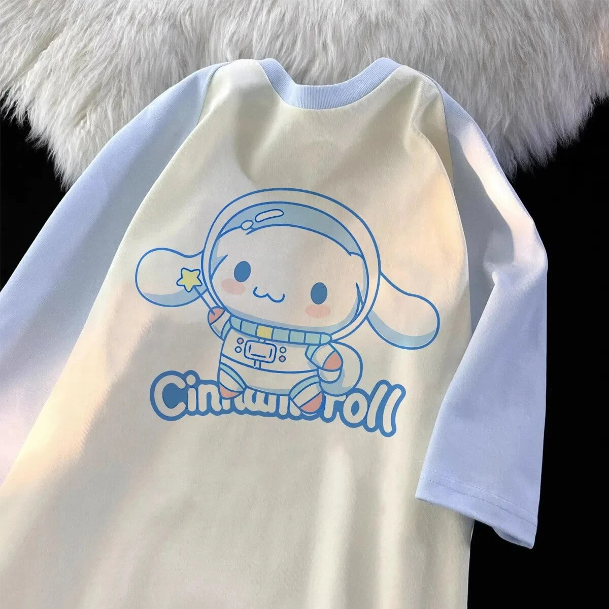 Outer Space Hello Kitty Cotton Tee Melody Y2k Top Kawaii Print Short ...