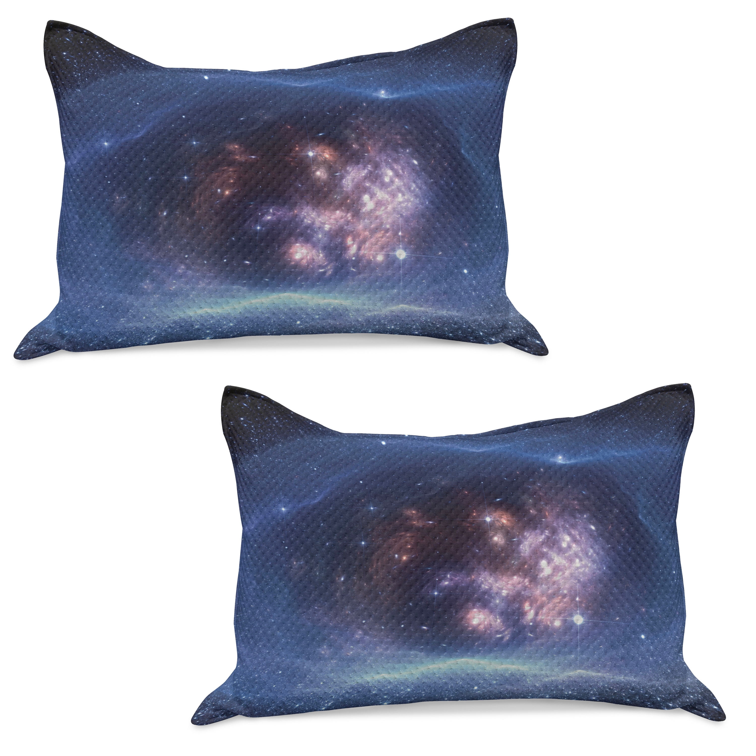 Outer Space Knitted Quilt Pillowcover Set of 2, Outer Space Nebula Gas ...