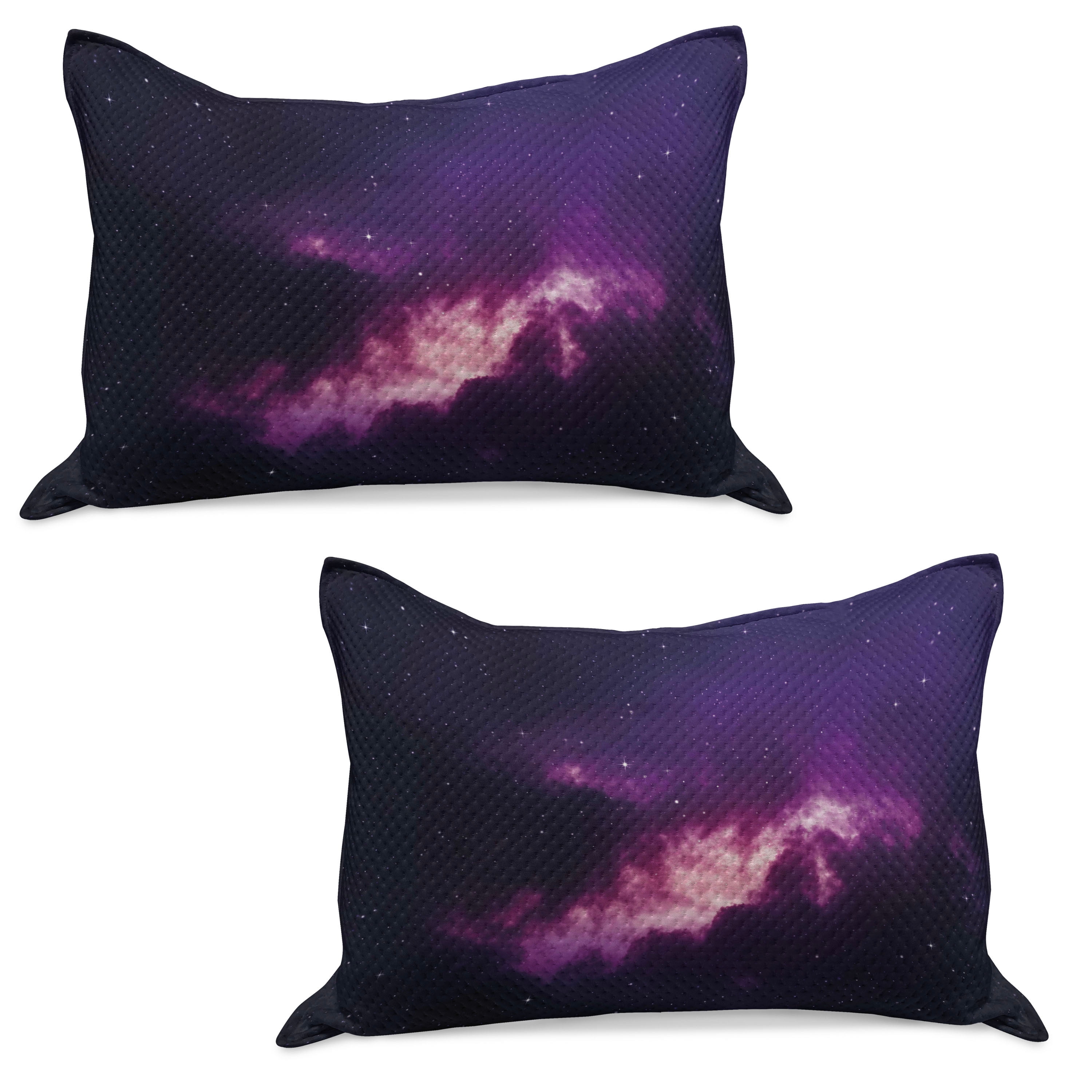 Outer Space Knitted Quilt Pillowcover Set of 2, Stars in the Dark Night ...