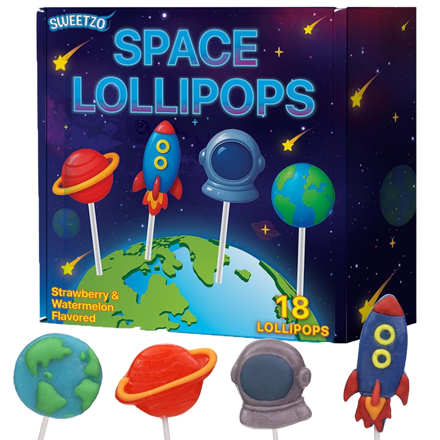 Outer Space Lollipops, Galaxy Themed Suckers, Individually Wrapped ...
