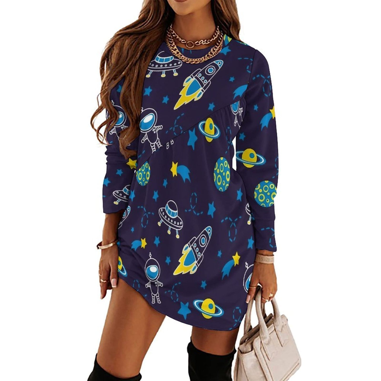 Outer Space Loose Dress Evening Dress Summer Dresses for Women Luxury ...