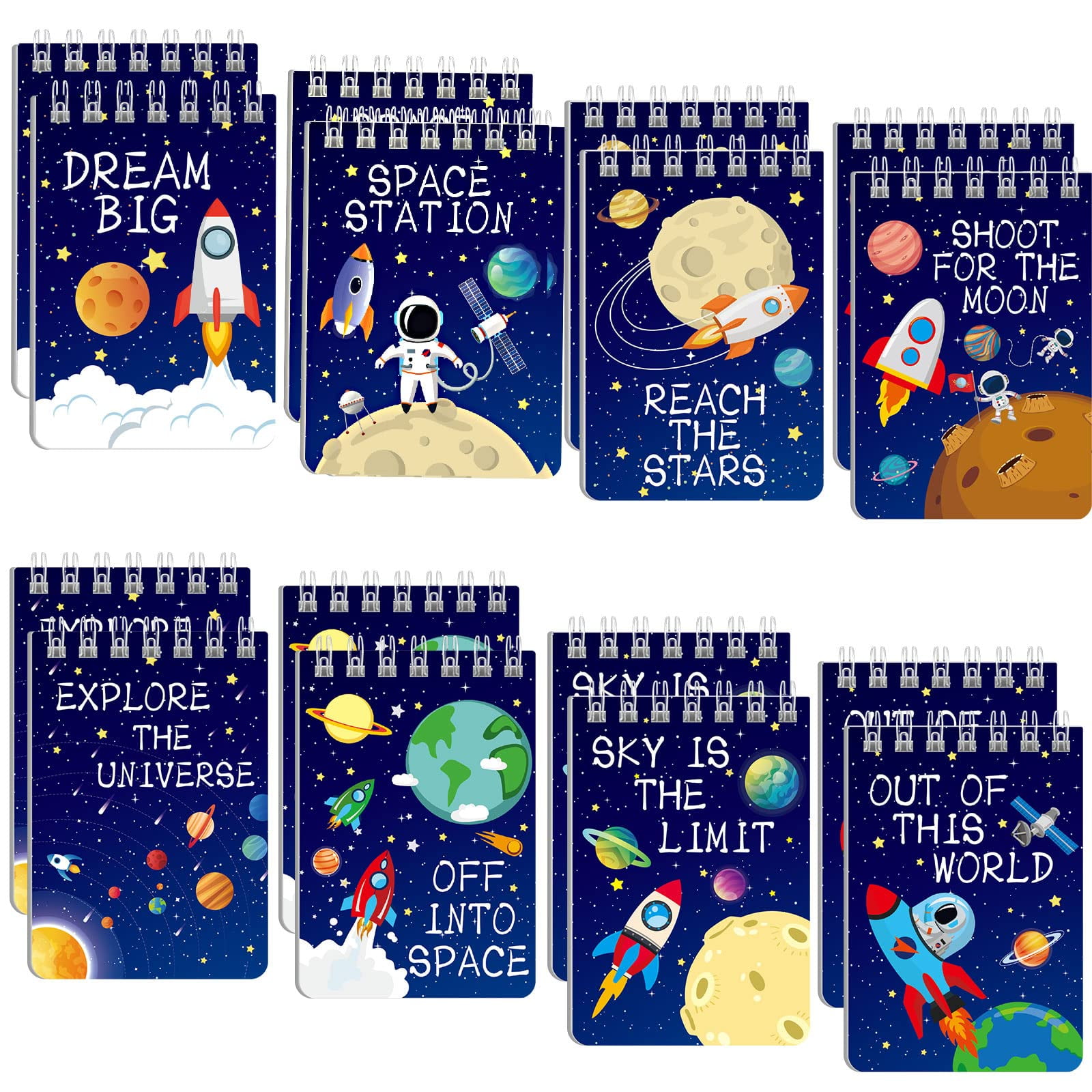 Omlisca Outer Space Mini MMF7 Notebook 16 Pack Space Favor Galaxy ...