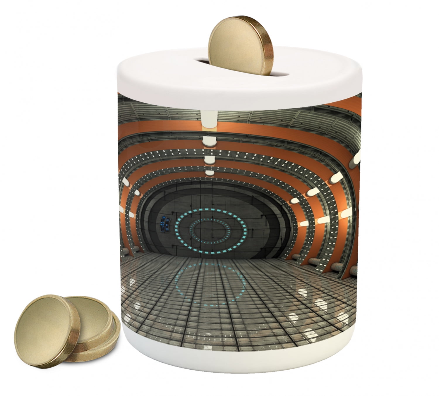 Outer Space Piggy Bank, Digital Orbital Station Room Artificial ...