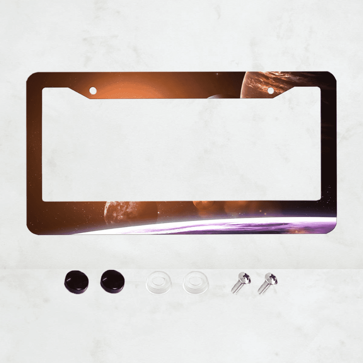 Outer Space Planet License Plate Frame, Aluminium Accessory Beautiful ...