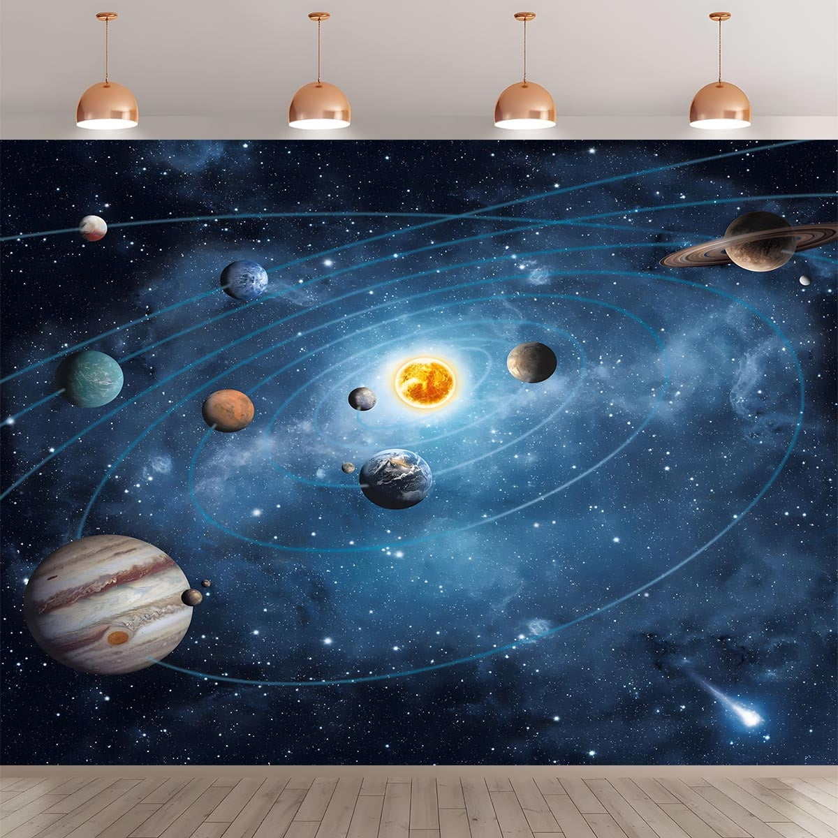 Outer Space Planet Party Backdrop Solar System Backdrops Starry Theme ...