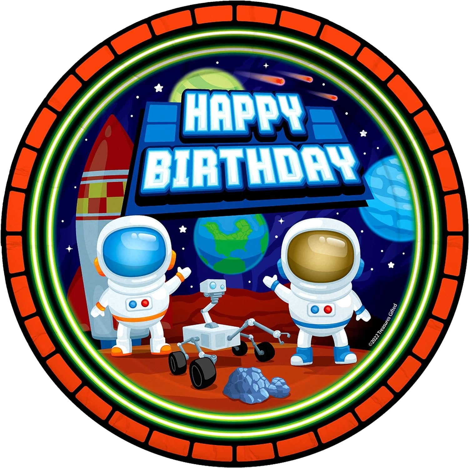 Outer Space Plates 7in 8 Count - Outer Space Party Supplies - Walmart.com