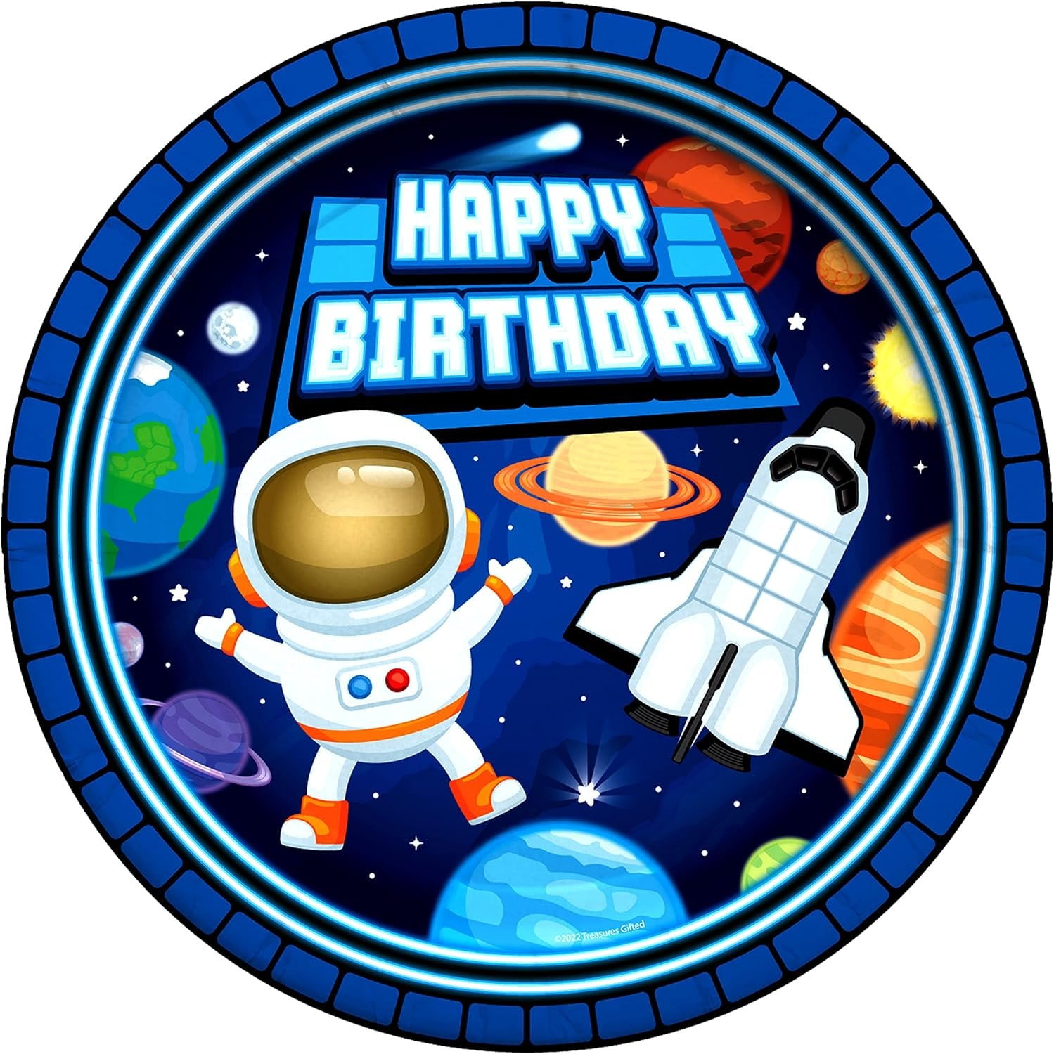 Outer Space Plates 9in 16 Count - Outer Space Party Supplies - Walmart.com