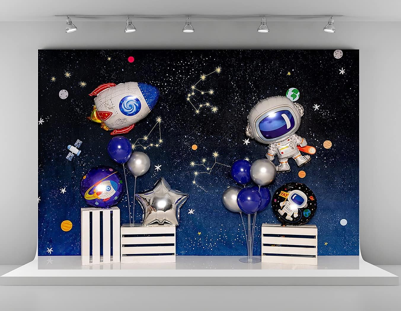 Outer Space Rocket Astronaut Backdrops for Photography Universe Galaxy ...