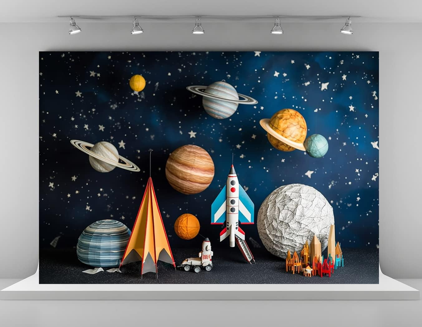 Outer Space Rocket Backdrops for Photography Alien Universe Galaxy ...