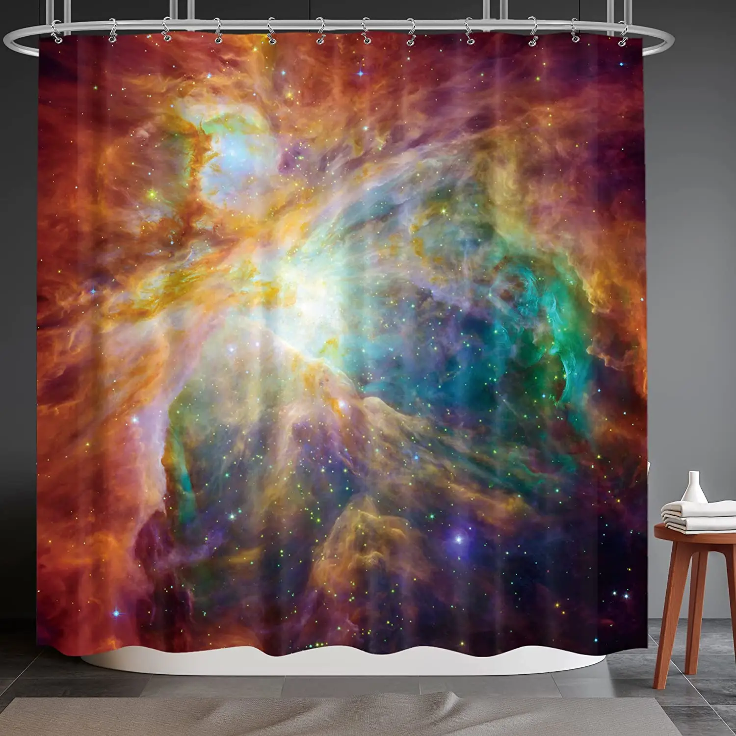 Outer Space Shower Curtain Detailed Solar System with Scientific ...