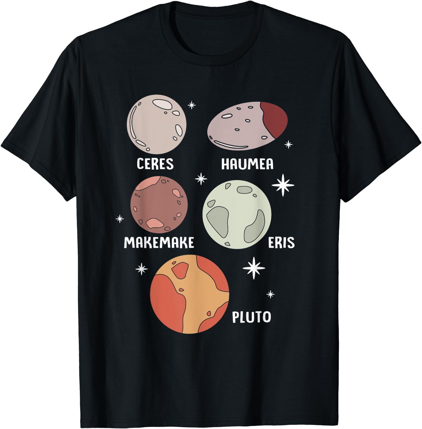 Outer Space Solar System Dwarf Planet T-Shirt - Walmart.com