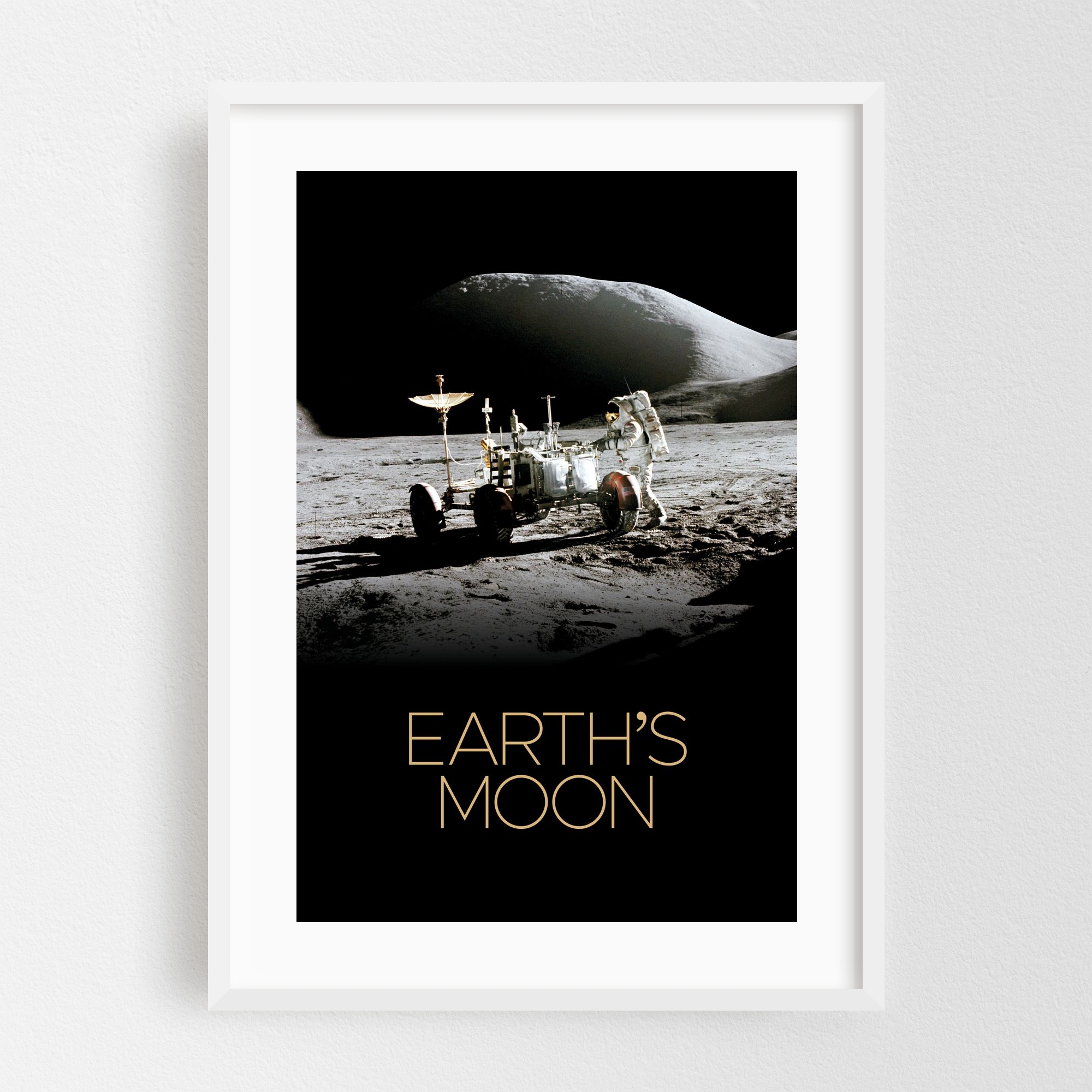 Outer Space, Solar System, Earth's Moon 02 - Photography White Framed ...