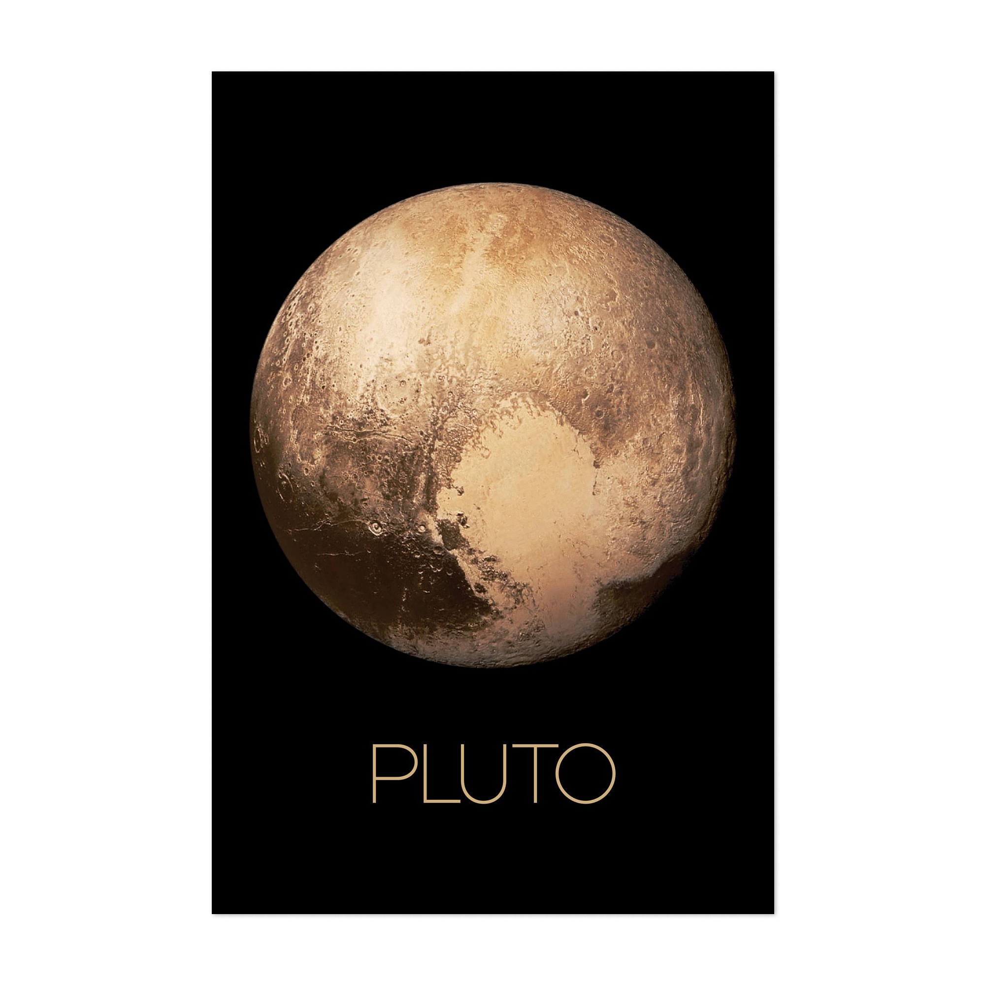 Outer Space, Solar System, Planet Pluto 01 - Photography Unframed Wall Art Print 30 x 45 inches ...
